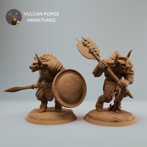 🗡️ Minotaur gladiators - dnd miniatures, two variations: sword and ...