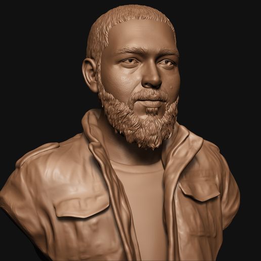👤 Post Malone Bust・ STL File for 3D printing and CNC machining - Laser ...