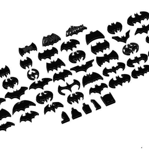 🎮 Batman Logo Evolution | 47 Batman Logos・ STL File for 3D printing and ...