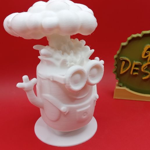 👹 Minion Garbage Pail Kids Adam Bomb Figure・ STL File for 3D printing・Cults