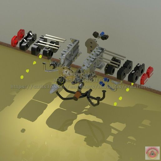 🛩️ LYCOMING O-360 - CESSNA 172 - AIRPLANE ENGINE・ STL File for 3D ...