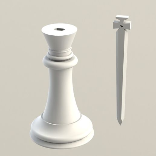 STL file chess king with sword ♟️ ・3D printing design to download・Cults
