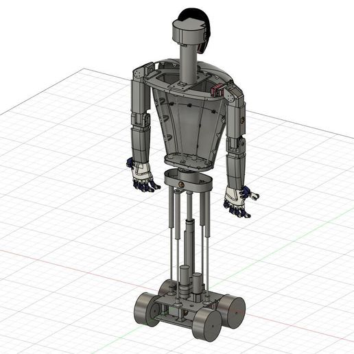 🤺 Humanoid Fencing Battle Robot・ STEP File for 3D printing・Cults