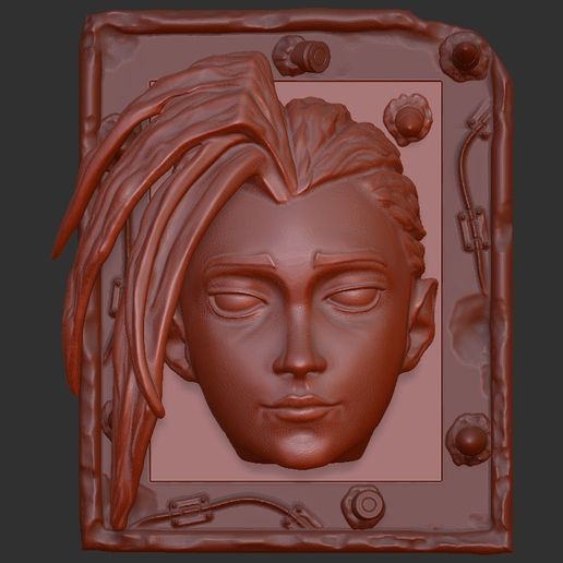 3D file Jinx Artwork Wall Decor From League of Legends 👾 ・3D printable ...