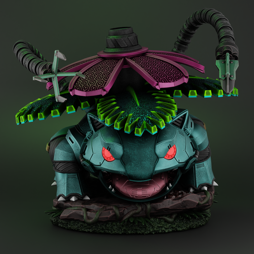 🐉 Mecha Venusaur - pokemon・ STL File for ・Cults