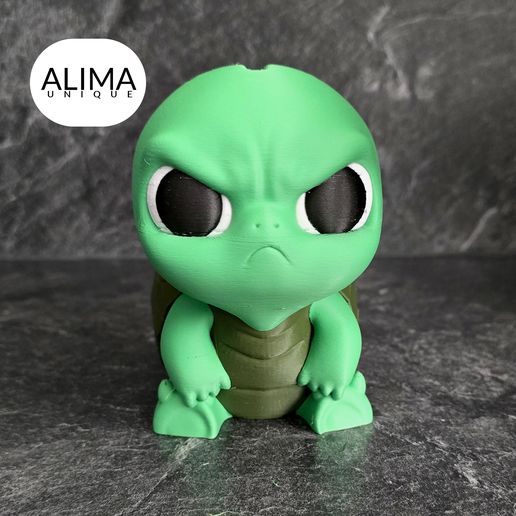 😡 Angry baby turtle money box - 3MF included・ 3D File for 3D printing・Cults