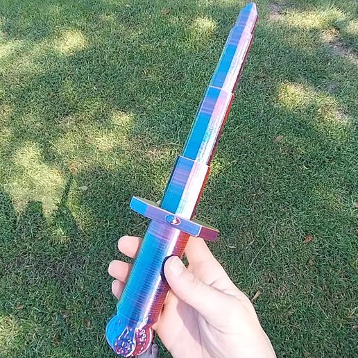 telescopic sword 3d