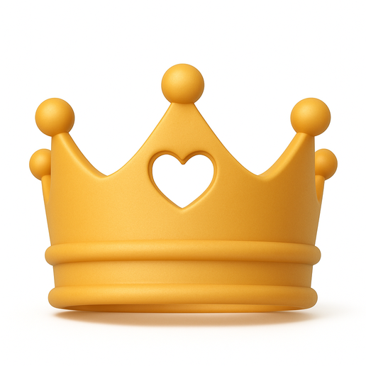 💜 Royal Heart Crown・ STL File for 3D printing・Cults
