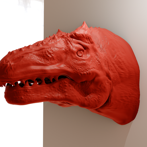 STL file allosaurus dinosaur head wall mount stl 🦖 ・3D printing ...