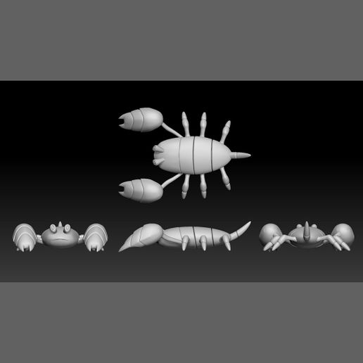 🐉 Pokemon Dwebble Crustle・ STL File for 3D printing・Cults