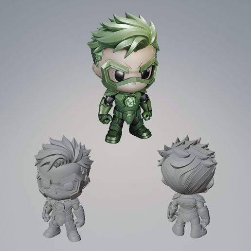 🦸 Emerald Power Hero – 3D Printable Superhero Figure in Green Armor ...