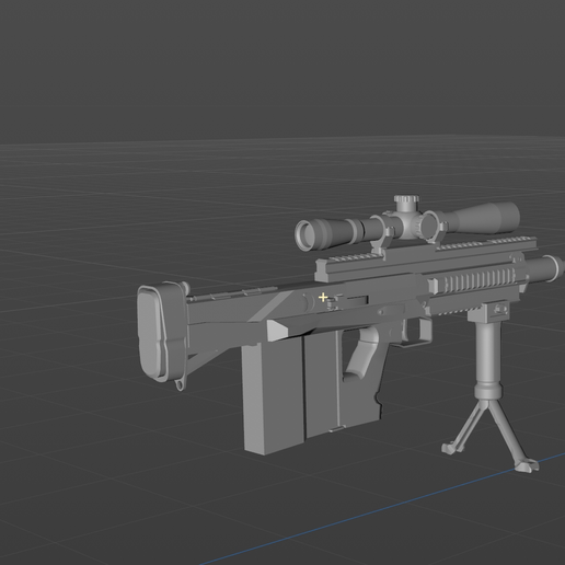 🔫 Hungarian GM6 Lynx sniper rifle-1・ OBJ File for 3D printing・Cults