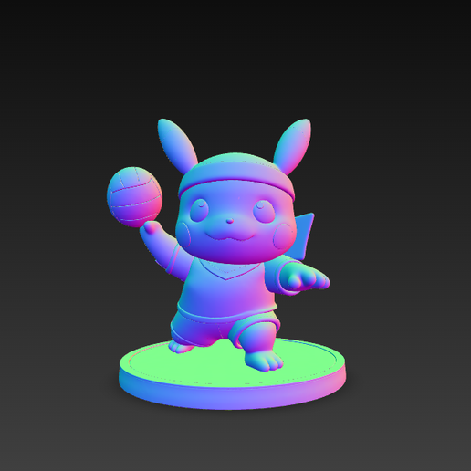 🐉 Pikachu Olympic Volley・ STL File for 3D printing・Cults