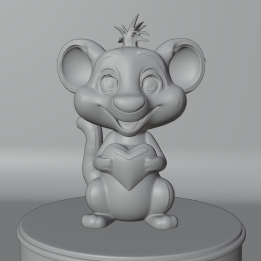 STL file Timon Holding Heart 💜 (OBJ)・Model to download and 3D print・Cults