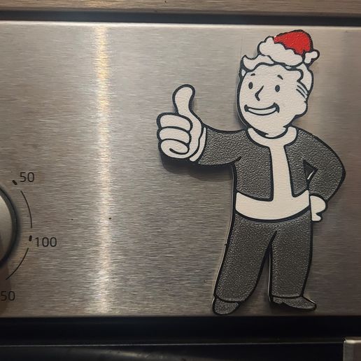 3MF file Vault Boy Fallout Xmas 👦 ・Template to download and 3D print・Cults
