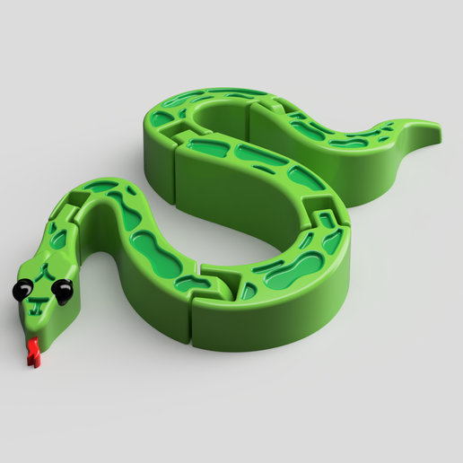 🐍 Articulated Snake・ 3MF File for 3D printing・Cults