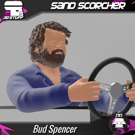 STL-Datei 1/10 - Fahrerfigur Bud Spencer - Tamiya Sand Scorcher 🪲 ...