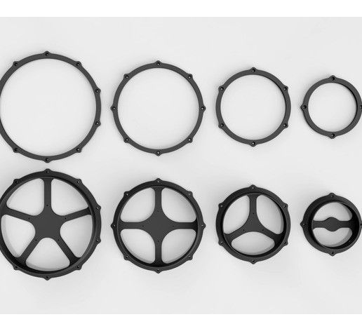 免费 STL 文件 One Piece Shell and Rim for E-Drum 🐚 ・可下载 3D 打印模板・Cults