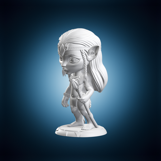 👽 Minifigura inspirada en Avatar de la guerrera Chibi Navi・Archivo 3D ...