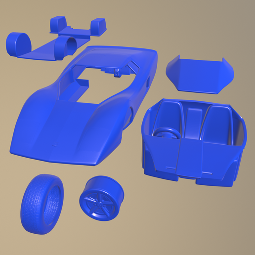 STL file Holden Hurricane 1969 PRINTABLE CAR IN SEPARATE PARTS 🚗 ...