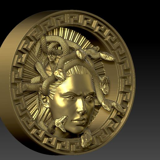 💍 Versace Medusa Pendant 3D print model・ STL File for 3D printing・Cults