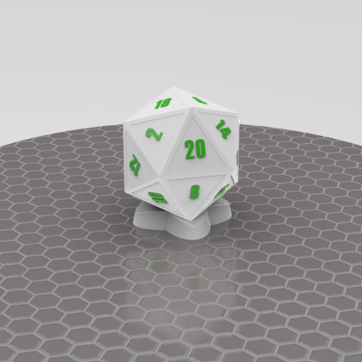 🎲 Dice d20 ornament・Free STL File for 3D printing・Cults