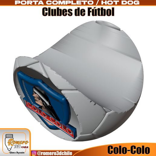 STL file Nuevo Porta Completo Colo Colo 🌭 ・3D print model to download・Cults
