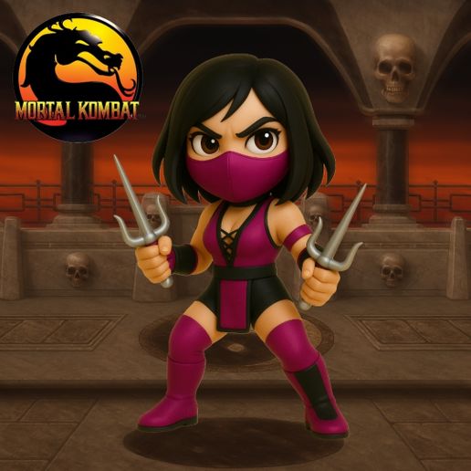 🕹 Mileena Chibi Figure STL - Mortal Kombat 3D Printable for FDM・ STL ...