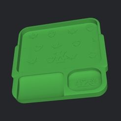 STL file WEED TRAY GRINDERKING ADIHASH ...WEED TRAY 180X180X20MM EASY ...