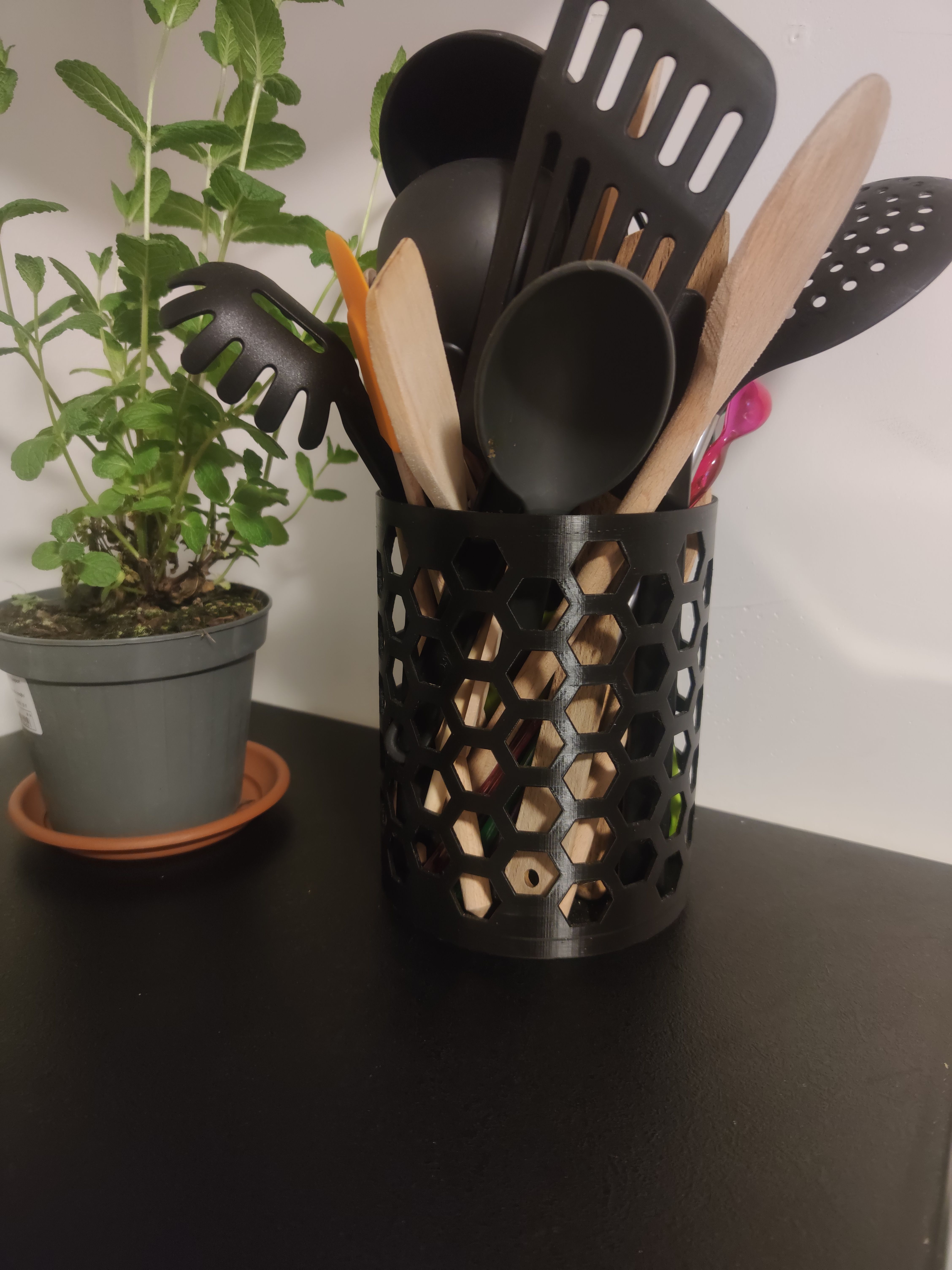 Download Free Stl File Kitchen Utensils Holder • Model To 3d Print ・ Cults