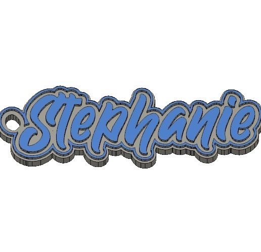 STL file Stephanie keychain name 🗝️ ・3D printable model to download・Cults
