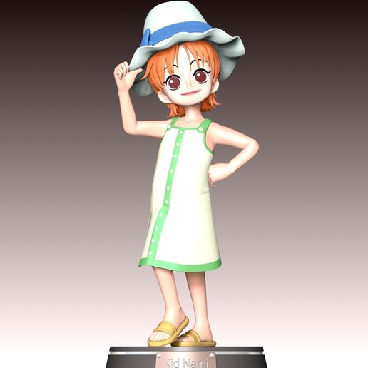3D file Kid Nami - One Piece 💬 ・3D printing design to download・Cults