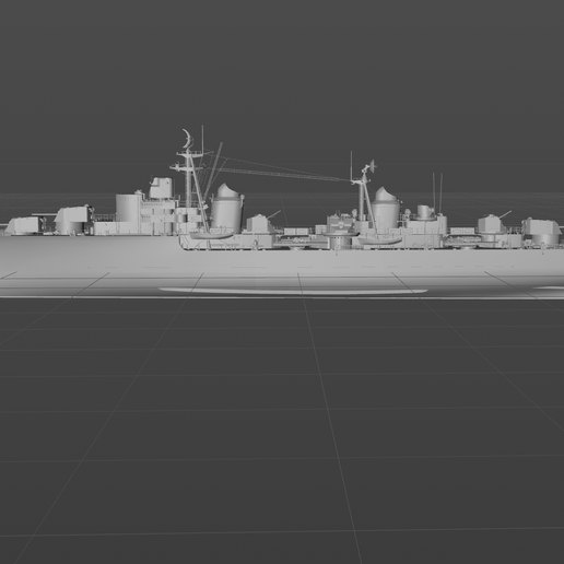 🚢 Destructor francés "Kleber" Material del modelo 3D・Archivo OBJ para ...
