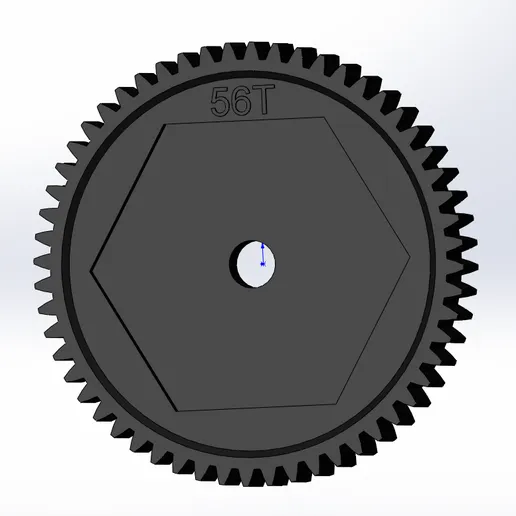 STL file Driven gear 56T on Himoto Bowie 1/10 ⚙️ ・3D printable model to ...