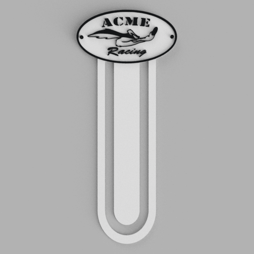 📚 Acme Racing Wile E El Coyote Roadrunner Logo Book Markers・Archivo STL ...