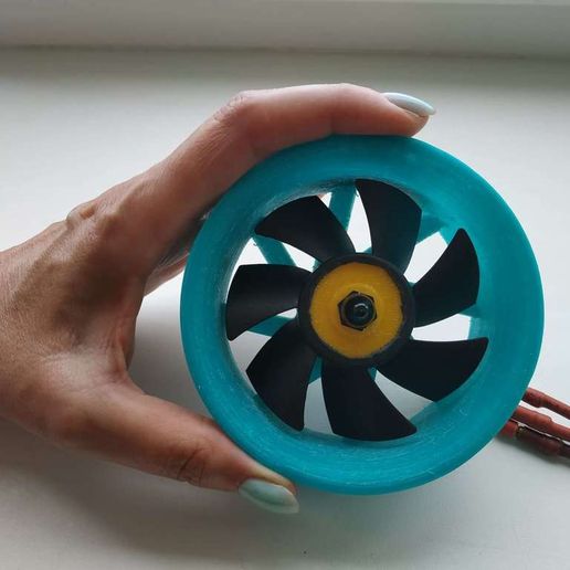 Download free STL file EDF80 -electric ducted fan for RC toys • Object ...