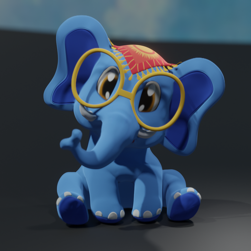 OBJ file baby elephant stl print 👶 ・Model to download and 3D print・Cults