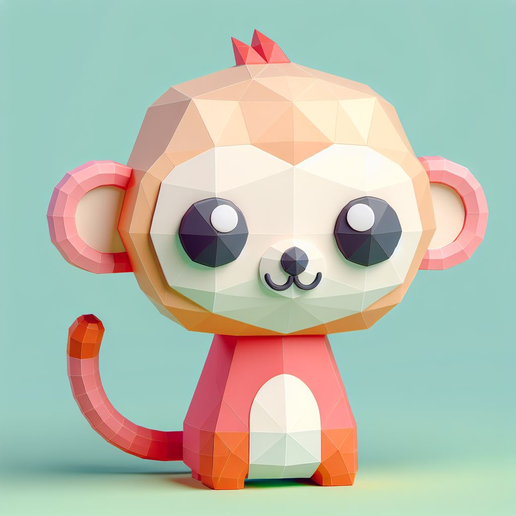 🐒 Beautiful Monkey – 3D Model of an Elegant Primate・ STL File for 3D ...
