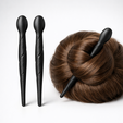 💇 Japanese Hair Stick – Elegant Style for Buns・ STL File for 3D ...