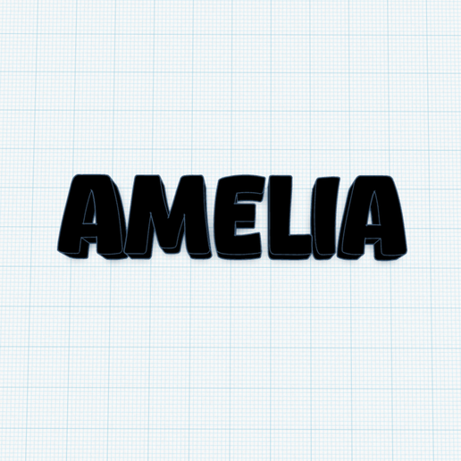 STL file AMELIA NAME 🎨 ・Template to download and 3D print・Cults