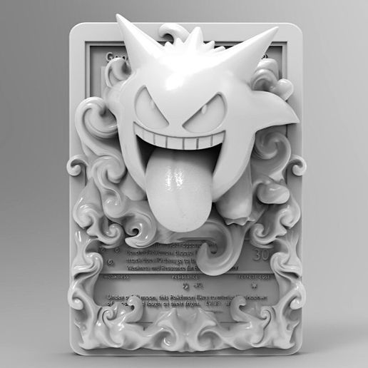 🐉 Gengar 3D Printable Pokémon Card; Pokemon TCG・ STL File for 3D ...