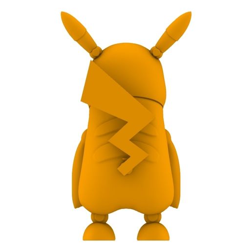 OBJ file Pikachu - ARTICULATED POSEABLE ACTION FIGURE 120mm 🧸 ・Model to ...