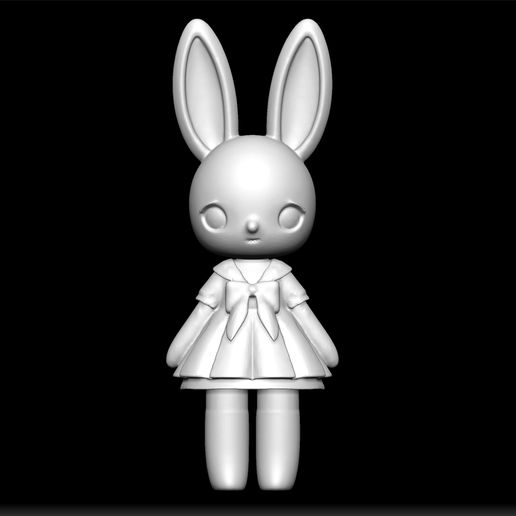 STL file Cute Bunny Doll 3D Print Model - Adorable Rabbit STL File ...