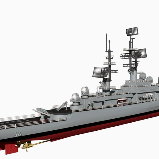 🪖 USS Leahy (DLG-16)・ 3D File for 3D printing・Cults