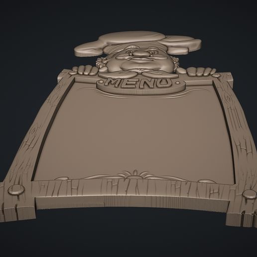 👩‍🍳 Chef Menuboard 3D Model・ STL File for 3D printing and CNC machining ...