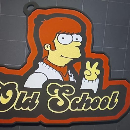 🗝️ HOMER keychain OLD SCHOOL・ STL File for 3D printing・Cults