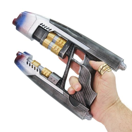 ⭐ Star Lord Blaster Quad Blasters Marvel Gun Weapon・ STL File for 3D ...