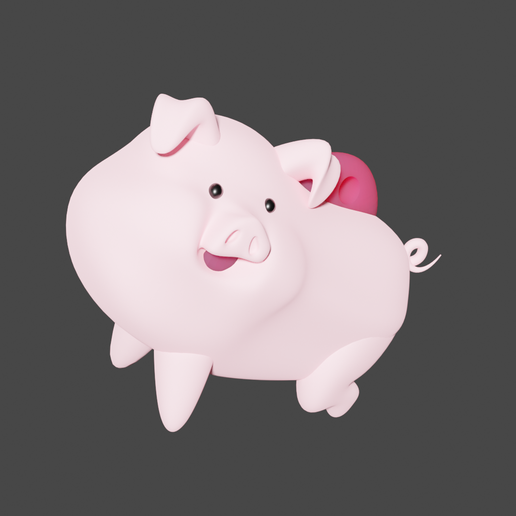 🐖 Waddles Pig Keychain・Free STL File for ・Cults