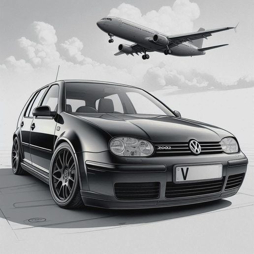 STL file VW Golf lithophane Mk4 🏌️ ・3D printable model to download・Cults