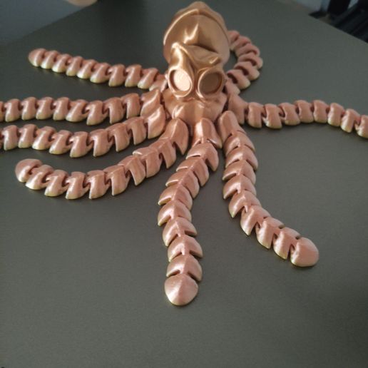 3D printer Cartoon Flexible Octopus Cute Tiny Articulated Toy • made ...